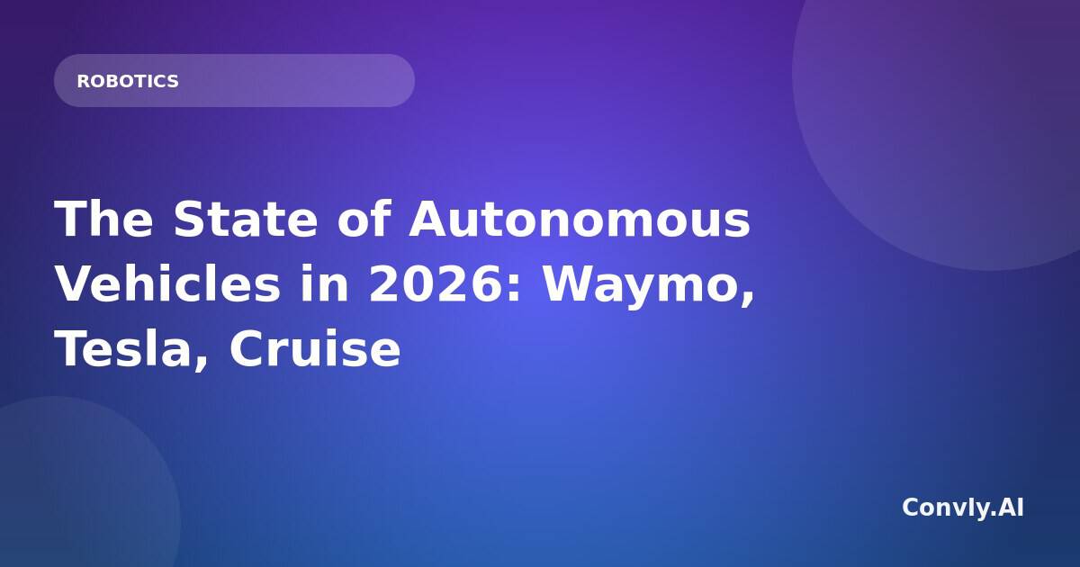 The State of Autonomous Vehicles in 2026: Where Self-Driving Stands ...
